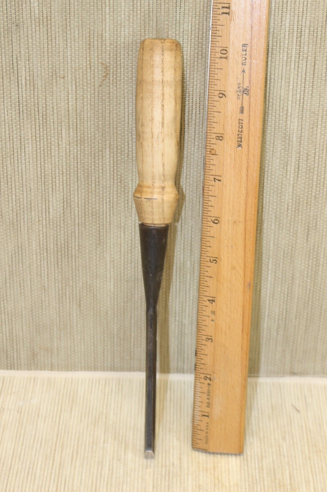 OLD WOOD WORKING TOOLS VINTAGE ZENITH 1/4" BEVEL EDGE SOCKET CHISEL ...
