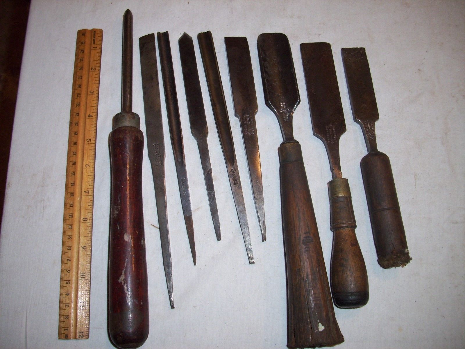 wood lathe vintage tools butcher buck bros craftsman need handles ...