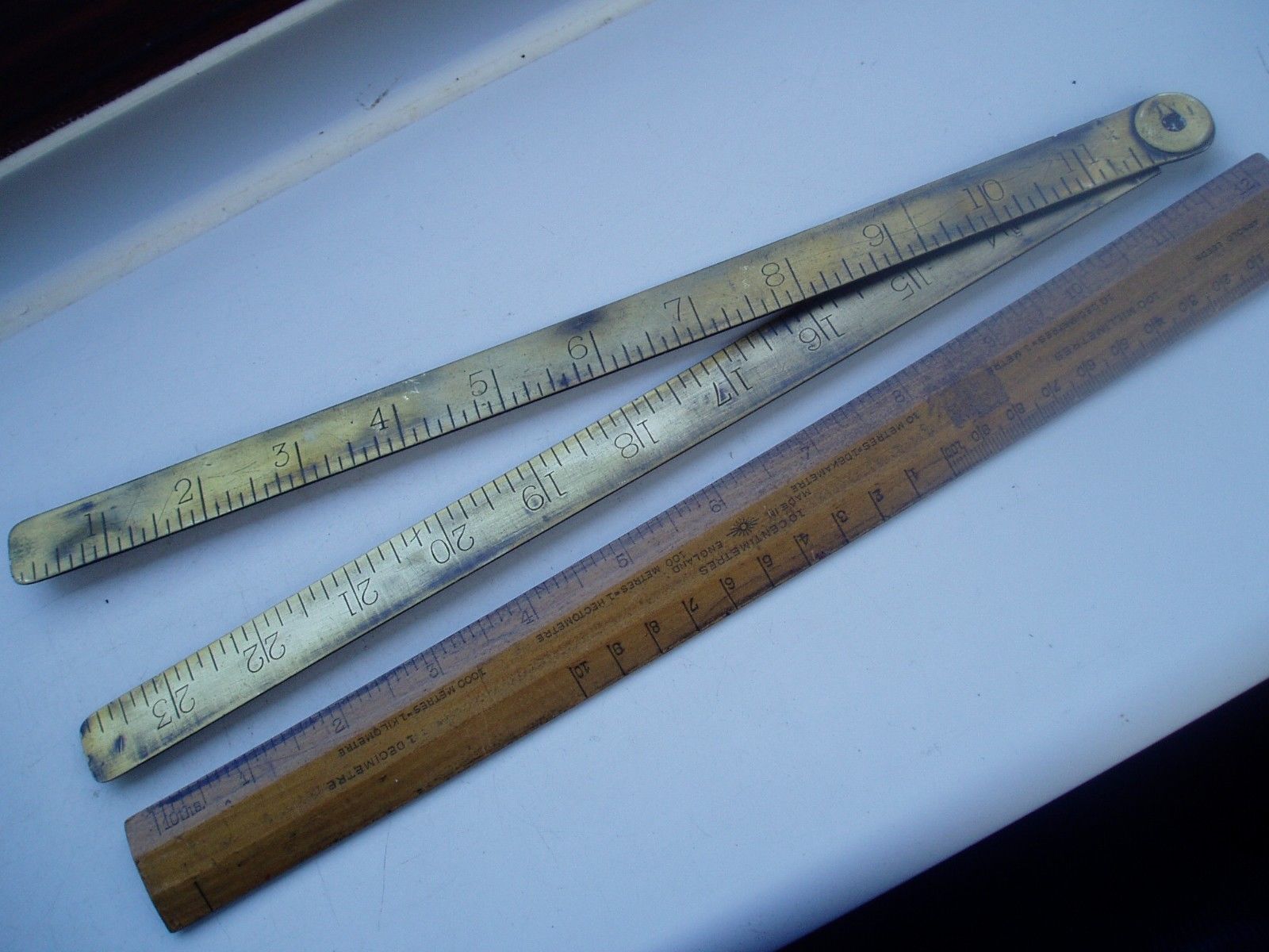 VINTAGE BRASS TWO FOOT RULE EDWARD PRESTON No 2010S -- Antique Price ...