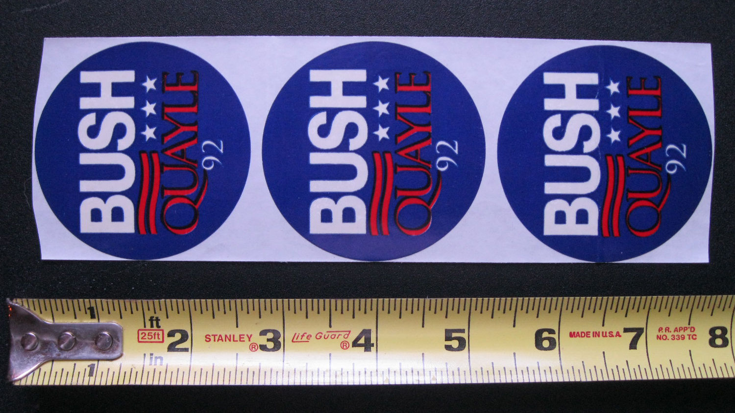 Set of (3) George Bush Dan Quayle 1992 Presidential Campaign Vintage ...