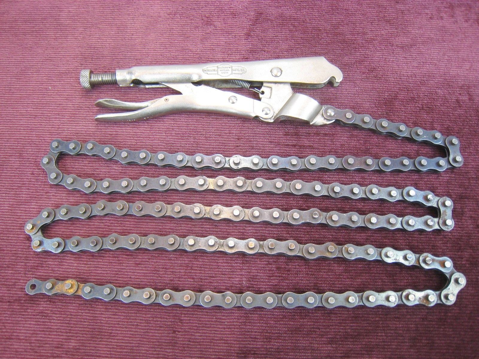 NICE! VICE GRIP CHAIN PLIERS 20R EXTRA LONG 6'' FOOT CHAIN PETERSON ...