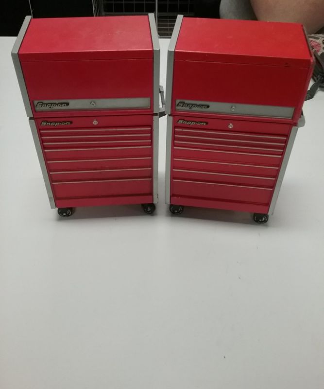 Snap-on Mini Micro Top Chest Tool Box Red, Bank. Lot of 2 no keys ...