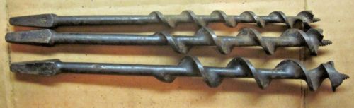 Lot of 3 Antique Vintage Irwin Spur Bit Wing Auger Bore Brace Boring ...