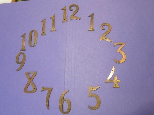 Antique Mission Clock Set of Original Numerals Original Pinata ...