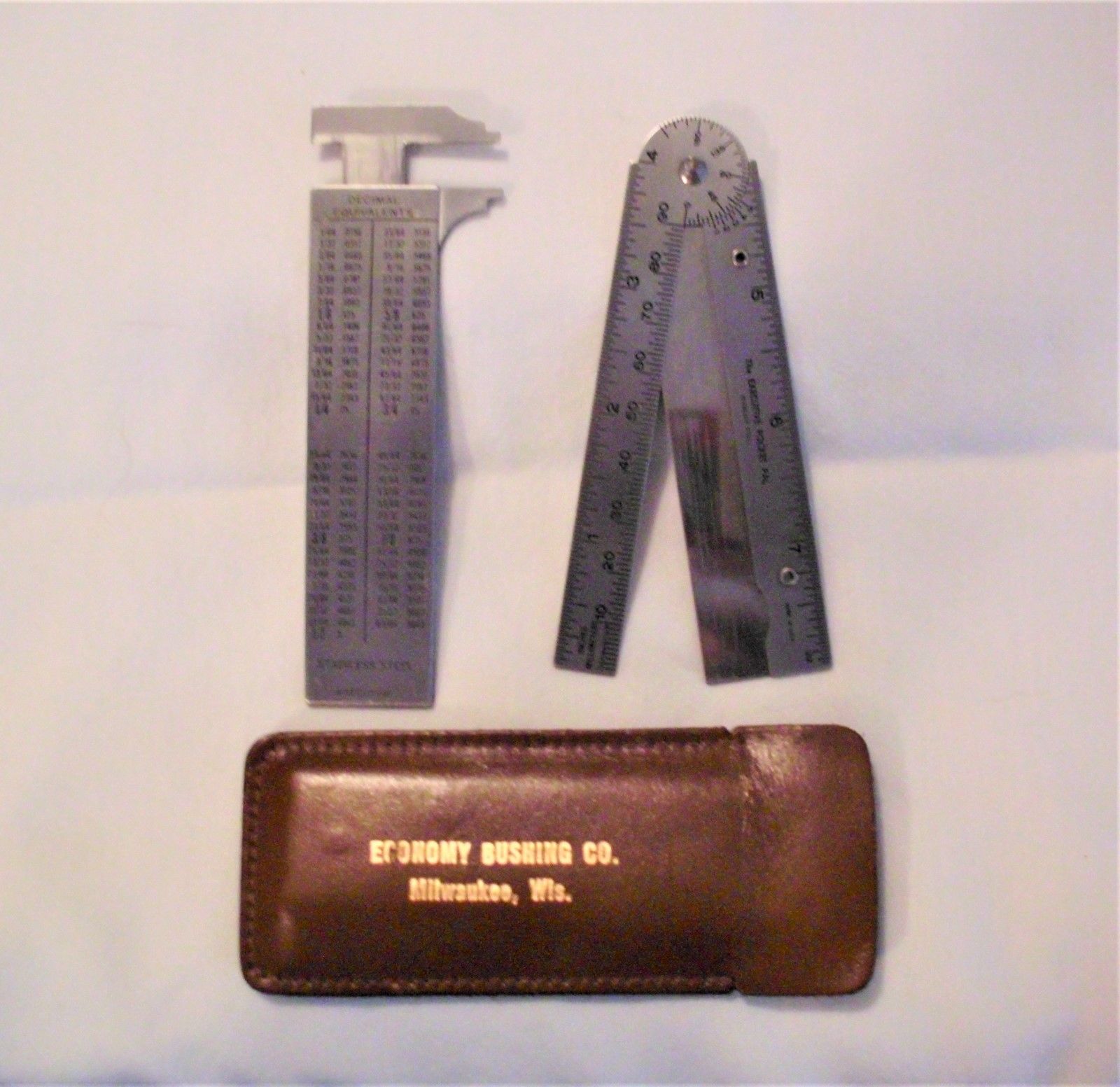 Vintage The Executive Pocket Pal & Chum Folding Rule, Caliper, Gauge ...