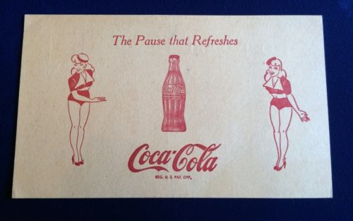 Vintage Coca Cola 1 Cent Postcard The Pause That Refreshes Pin Up