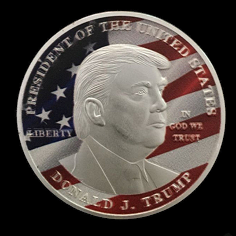 40*3mm US President Donald Trump Inaugural USA Flag Commemorative Coin ...