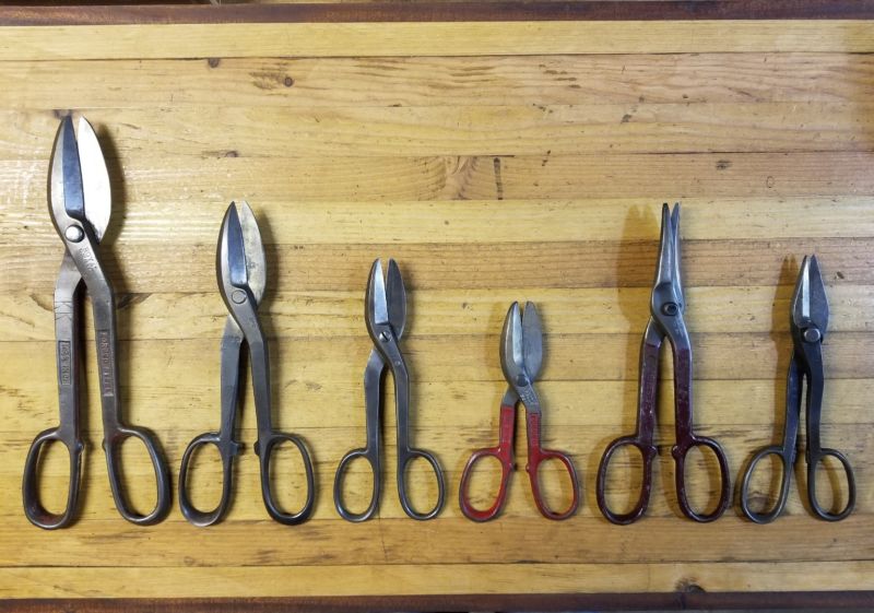 VINTAGE Tinsmith Tools Lot • PEXTO Tin Snips Blacksmith Chisels Forge ...