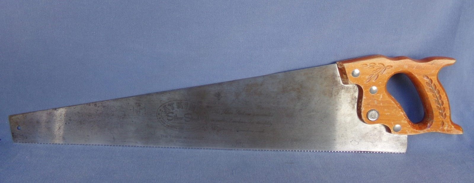 Vintage Atkins Silver Steel "The Three Hundred" 11 PPI Hand Saw ...