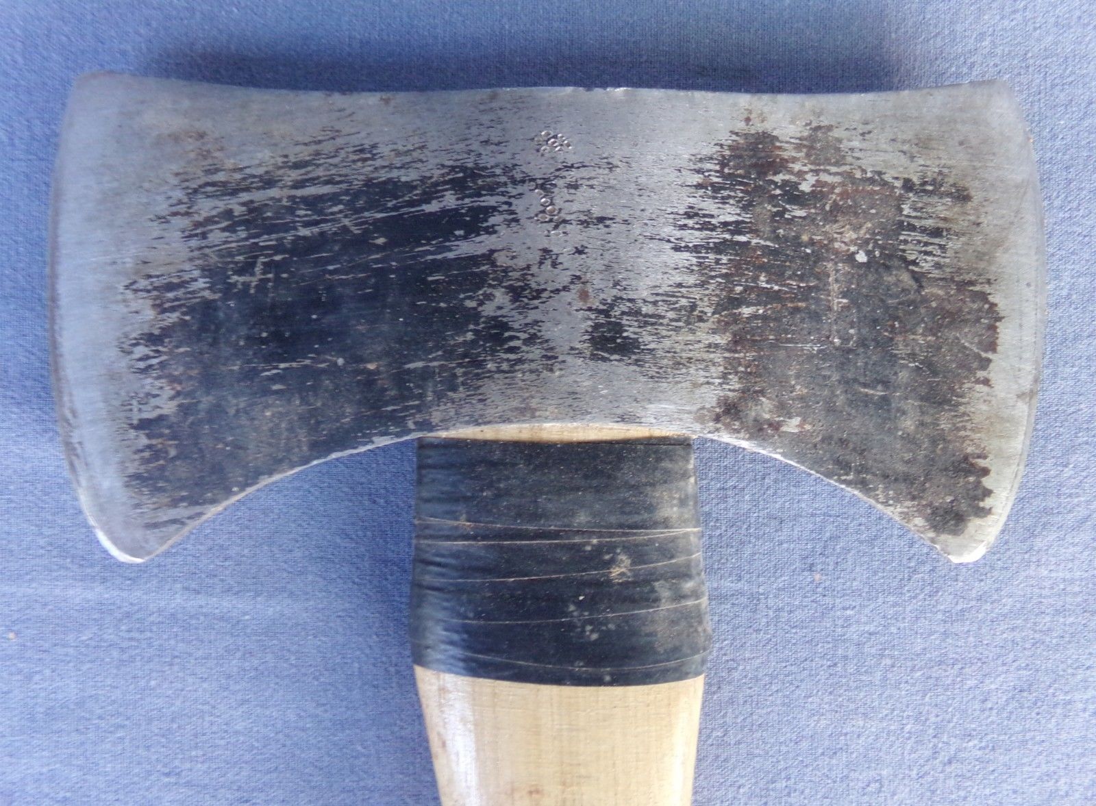 Vintage Double Bit Axe with Nicholas No. 1002 Leather Sheath -- Antique ...