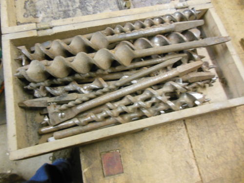 vintage auger bits double twist & solid center 24 old boring tools ...