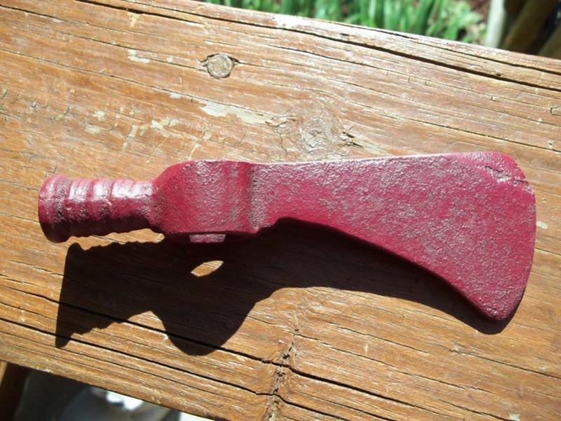 CAST IRON TRADE AX OLD WEST AX AXE HATCHET TOMAHAWK PAINTED RED ...