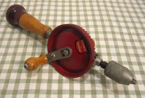 Vtg. Old Stanley DEFIANCE Hand Crank Drill Hand Tool No.1220 Made in U ...