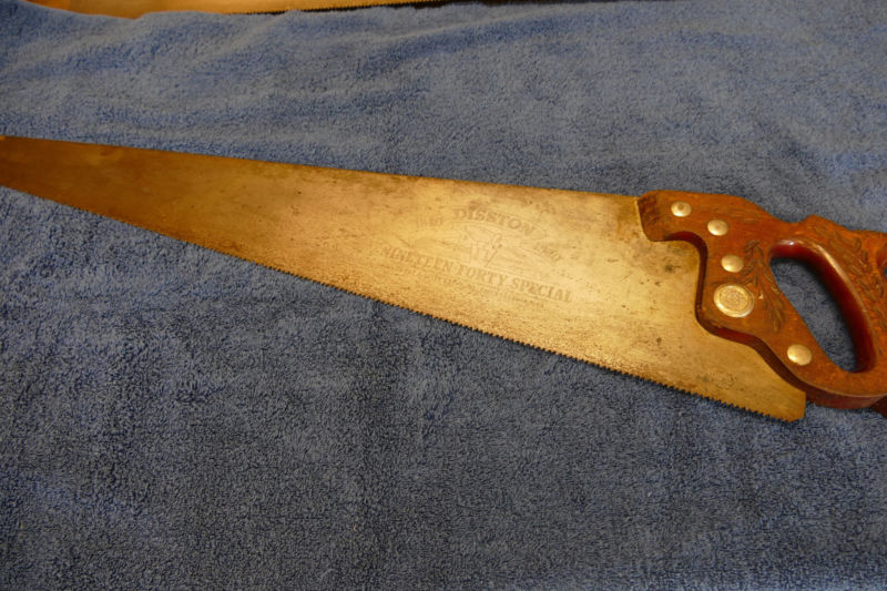 VINTAGE DISSTON 1840-1940..''1940 SPECIAL'' HAND SAW..NICE LEGIBLE LOGO ...