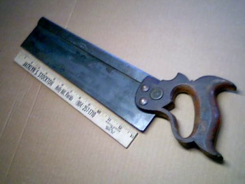 1878-1888 Disston No. 4 Back Saw 14 in antique vintage old tool ...