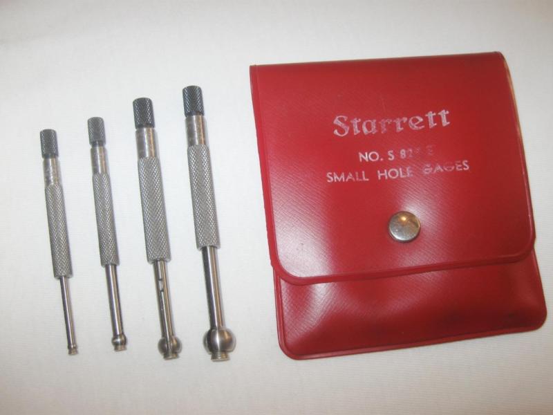 Vintage Starrett 4pc Small Hole Full-Ball Gage Set S829E w Pouch, 1/8 ...