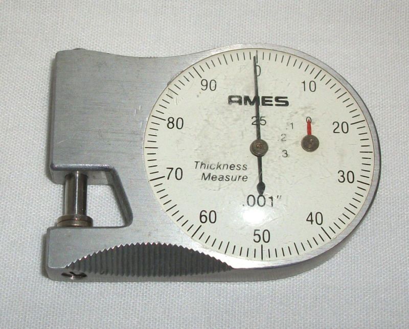 Ames Thickness Measure No.25 .001" Machinist Tool Pocket Gauge ...