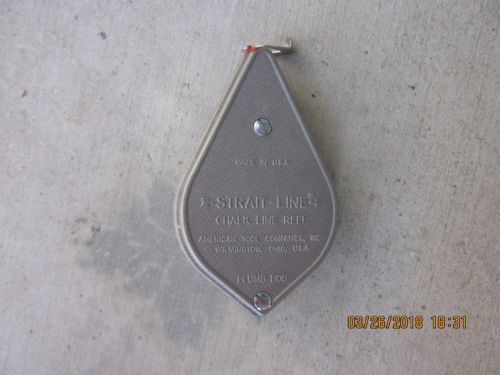 Vintage Strait-Line Chalk Line Reel Plumb Bob American Tool Companies ...