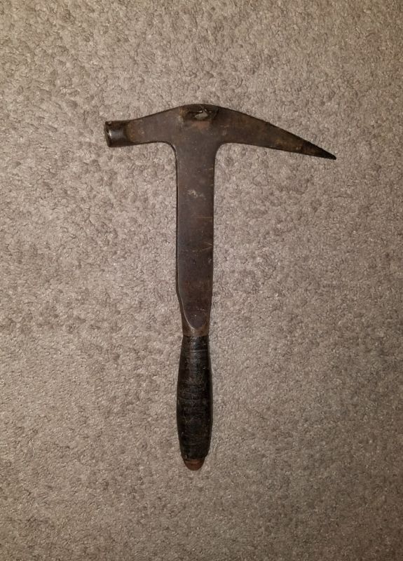 VINTAGE STACKED LEATHER HANDLE SLATERS ROOF HAMMER NAIL PULL SLATE ROOF ...