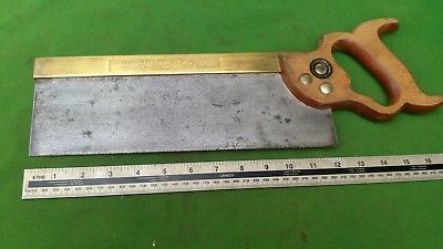 Vintage 12" Brass Backed Tenon Saw, By Tyzack Sons & Turner. -- Antique ...
