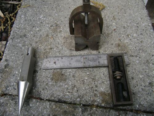 VINTAGE STARRETT 4 INCH COMBINATION SQUARE MACHINIST V BLOCK -- Antique ...