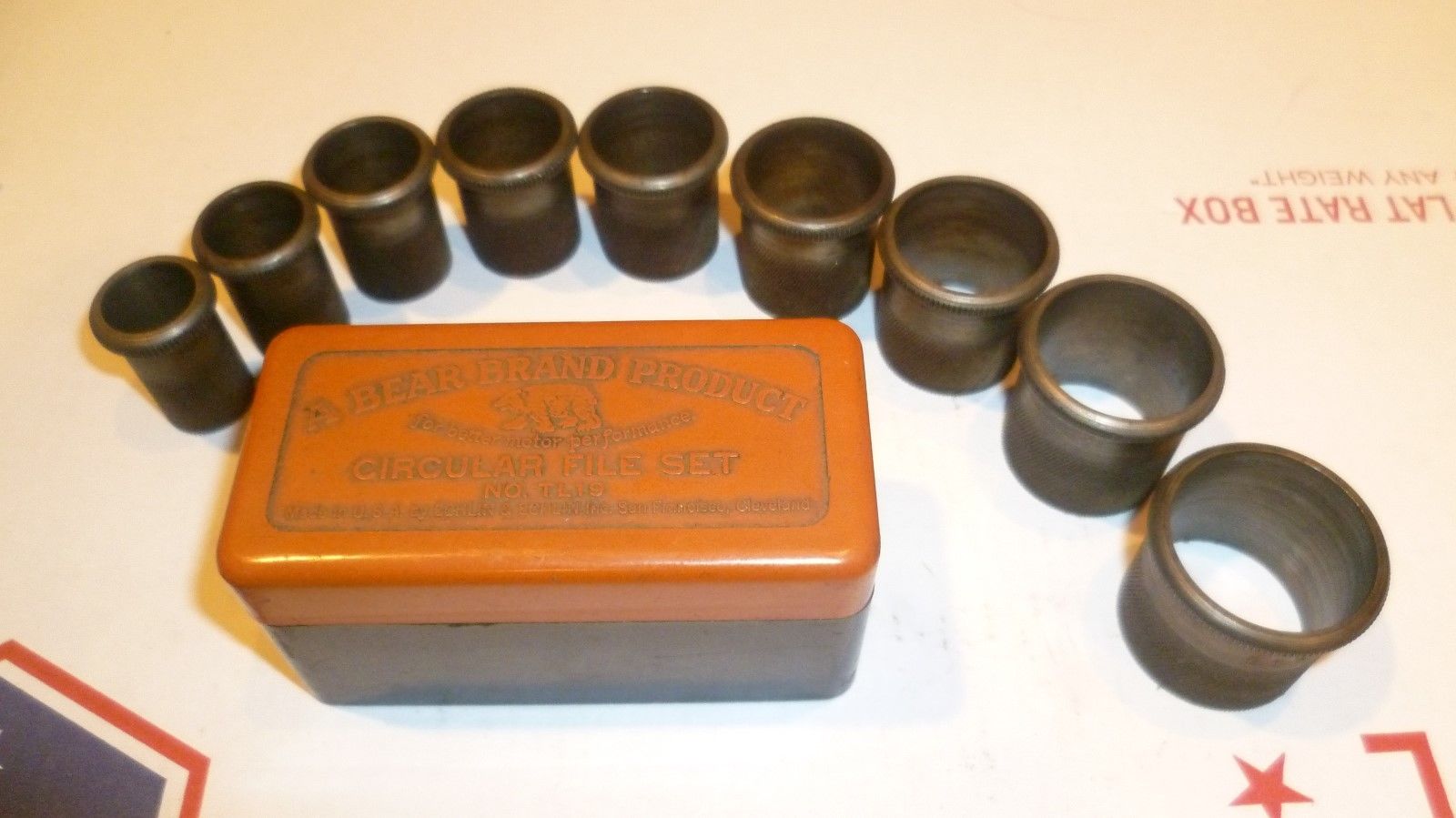 VINTAGE A BEAR BRAND CIRCULAR FILE SET -- Antique Price Guide Details Page
