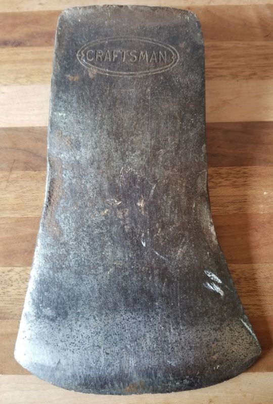 Antique Vintage CRAFTSMAN AXE AX HEAD Old Double Oval Logo Great Shape ...