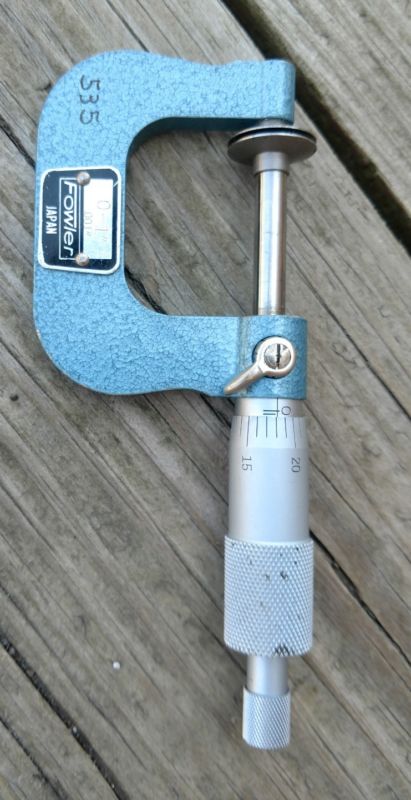 Vintage Fowler Japan 0-1" .001" Machinist Micrometer Tool -- Antique ...