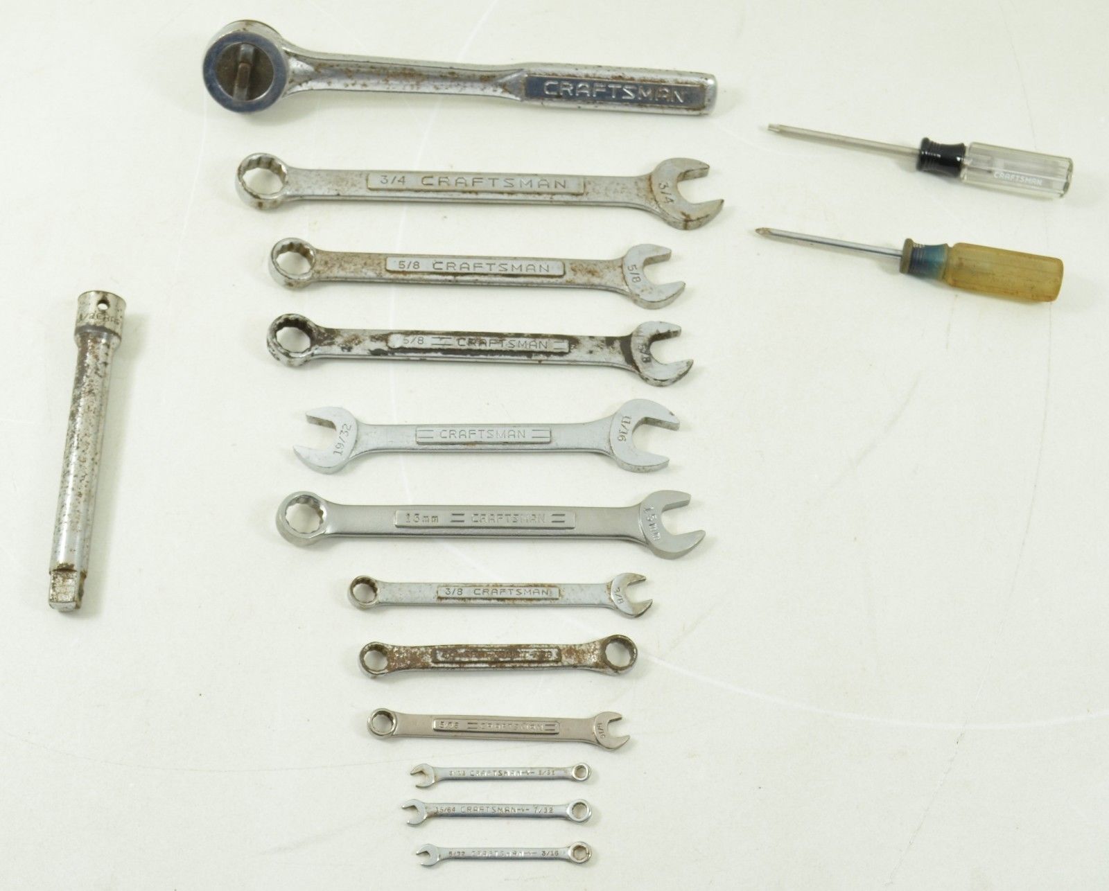 Lot of Vintage Craftsman Tools 3/8" Drive Ratchet Extension Wrenches Drivers -- Antique Price ...