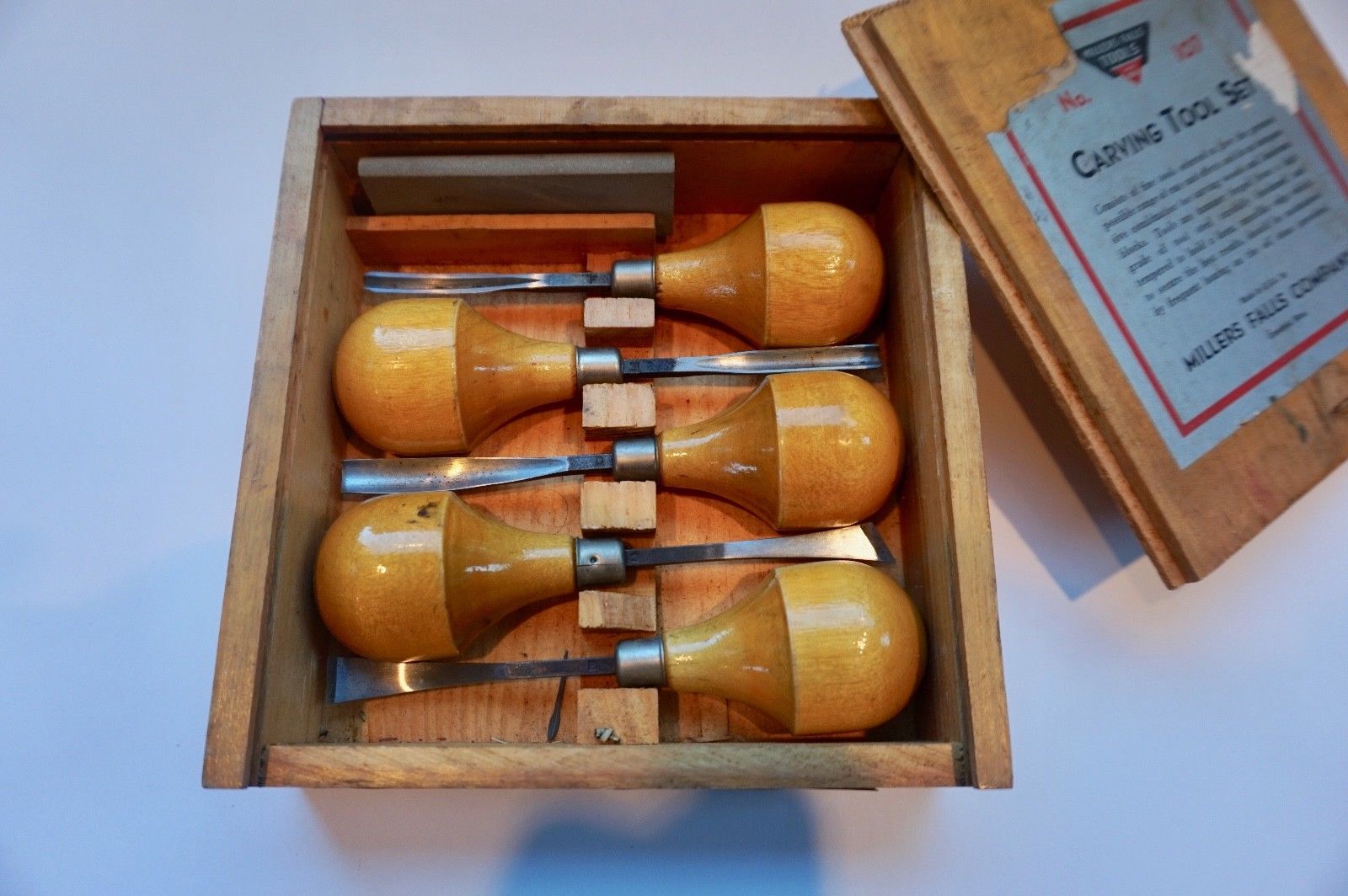 Millers Falls CARVING TOOL SET No. 107 IN BOX Great Condition ...