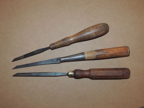Vintage 1/8" mortise chisels paring type / CHARLES BUCK and generic ...