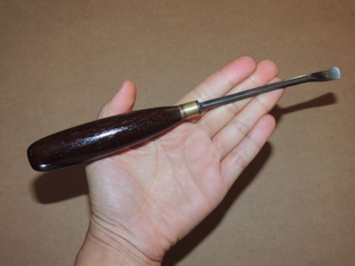 Vintage SPOON BIT WOOD CARVING SHORT BENT GOUGE Rosewood handle ...