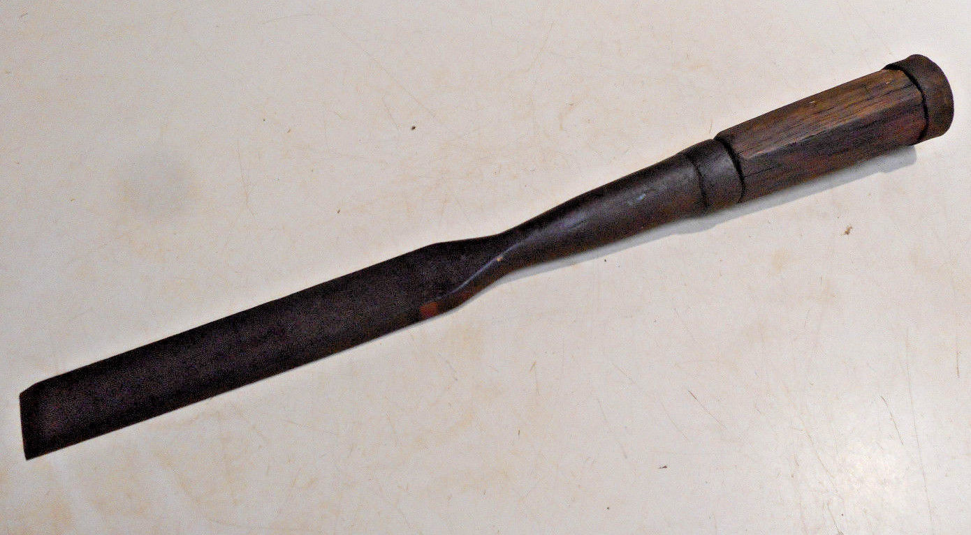 L1153- ANTIQUE LARGE1 1/2" J BEATTY CAST STEEL FRAMING SLICK CHISEL NR ...