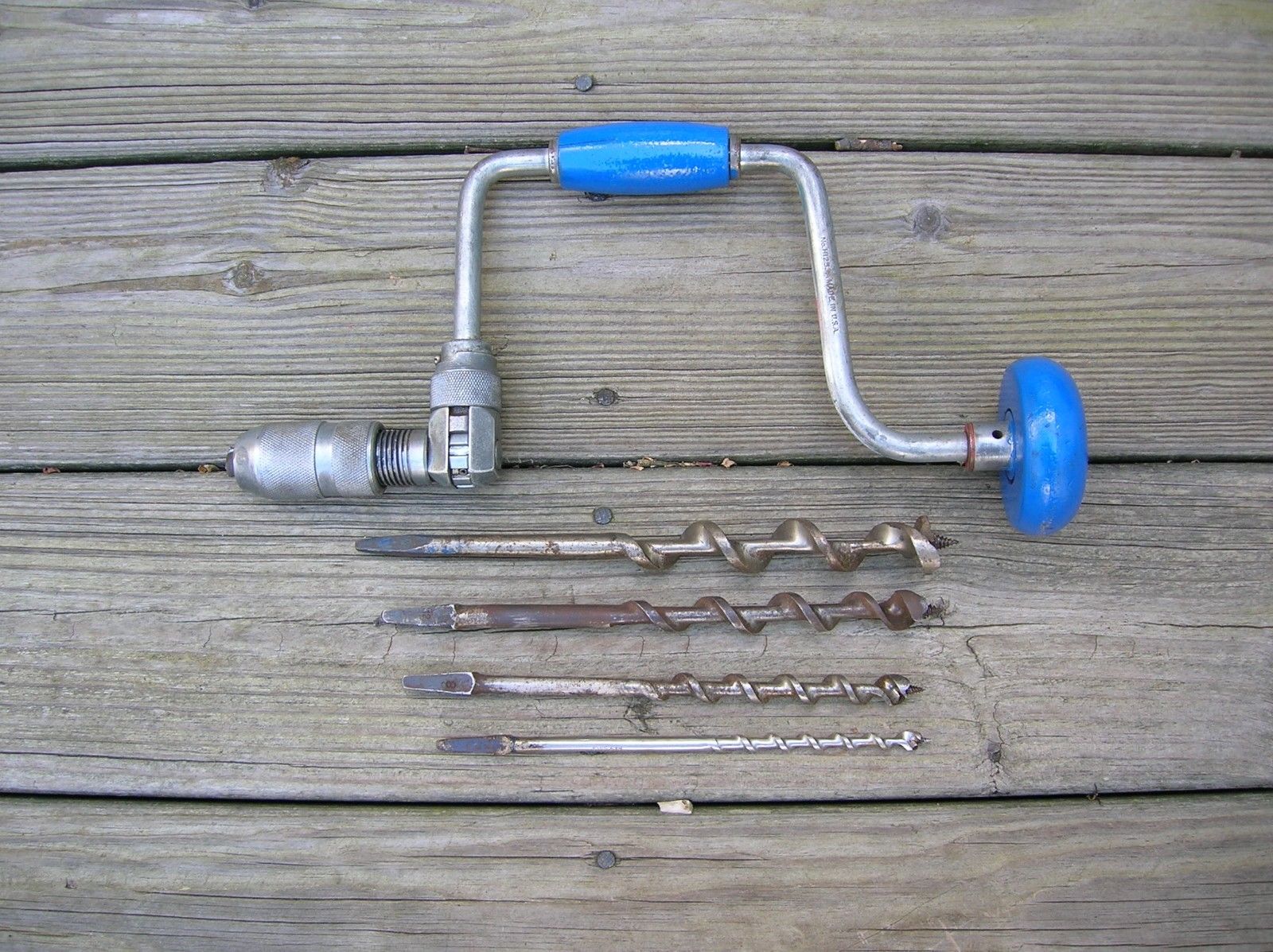 Vintage Stanley Handyman Drill Brace and Augur Bits -- Antique Price ...