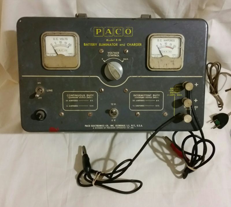 Working PACO B-10 Battery Eliminator and Charger. Vintage. Good ...