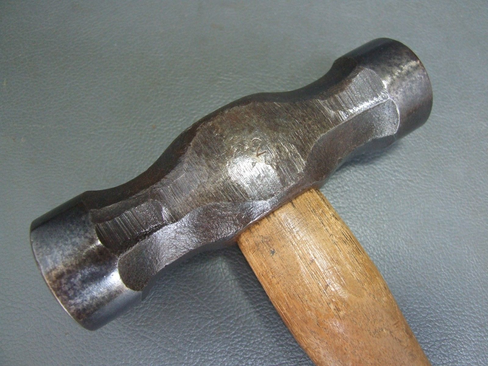 Vintage blacksmiths double round pein planishing hammer old tool ...
