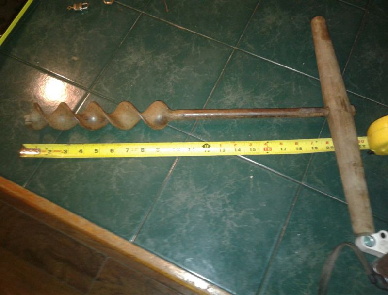 ANTIQUE VINTAGE BARN BEAM 2" BORING DRILL T-HANDLE AUGER BIT WOOD ...