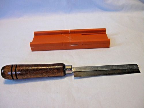 Small Plastic MINI MITER Box with Wood Handle Saw -- Antique Price ...