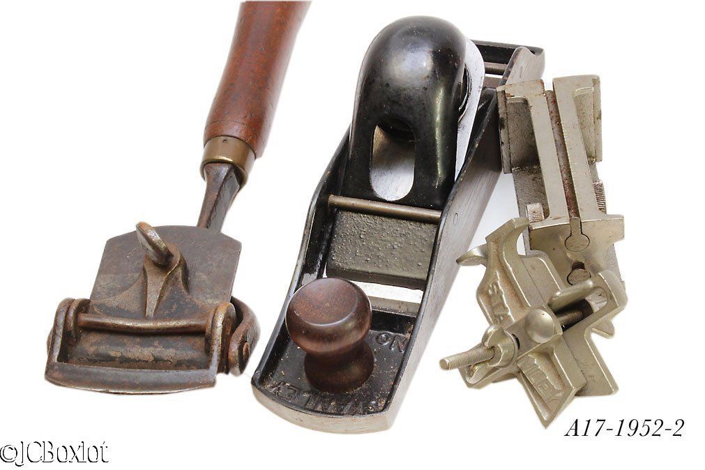 various antique STANLEY TOOLS BLOCK PLANE BOX SCRAPER bit butt gage ...