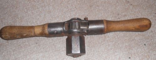Rare Antique Wood Handled Reversible Ratcheting Hand Drill Brace And ...