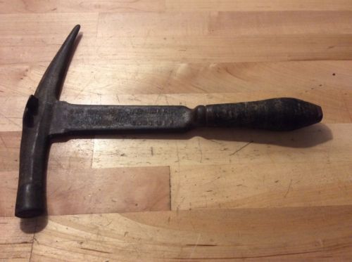 VINTAGE BELDEN MACHINE CO. SLATE ROOFING HAMMER W/ LEATHER HANDLE ...