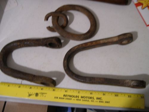 Antique Blacksmith Shop Iron Clevis (2) and Ring -- Antique Price Guide ...