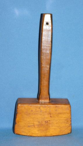 Vintage Wooden Mallet Antique Old Hammer Farm Tool Primitive Barn Beam ...