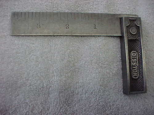 RARE ANTIQUE MACHINIST DISSTON IRON TRY SQUARE 4 3/4" GRADUATED ...