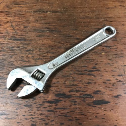 VINTAGE 8" SIDCHROME DROP FORGED ADJUSTABLE WRENCH SHIFTER OLD HAND ...