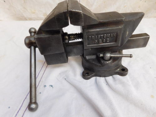CRAFTSMAN 5242 VINTAGE USA BENCH VISE ANVIL 3 1/2" JAWS -- Antique ...