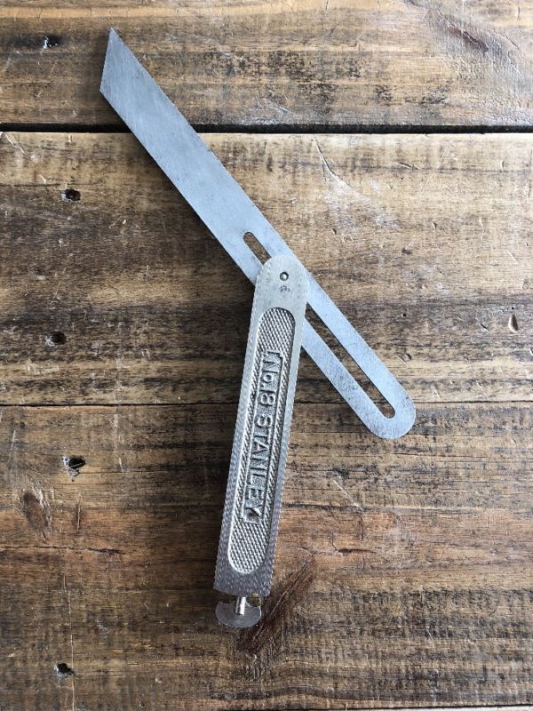 Vintage Stanley No.18 sliding T Bevel Metal Carpenter Square Blade USA ...