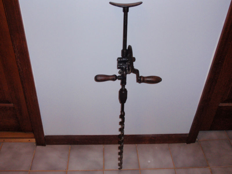 Vintage Lakeside 2 speed Breast plate drill with auger bit -- Antique ...