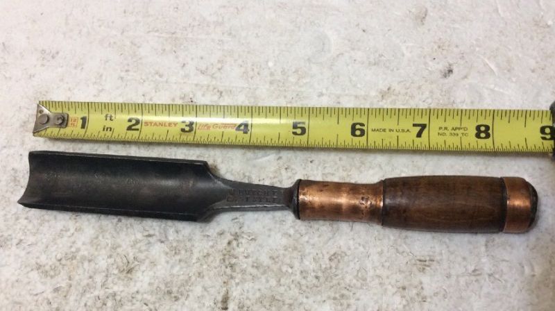 Vintage W. BUTCHER CAST STEEL 1" Wide Wood Gouge Chisel-RARE SEE ...