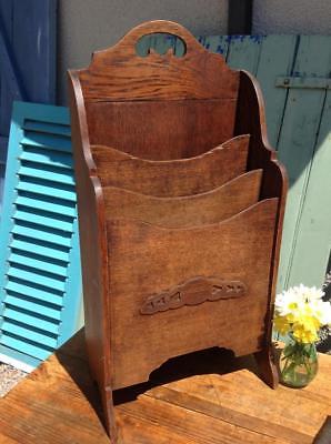Vintage Art Deco 1930''s Oak Newspaper Stand Rack Gentleman''s Club ...